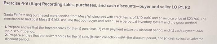 Solved Exercise 4-5 (Algo) Determining inventory ownership | Chegg.com