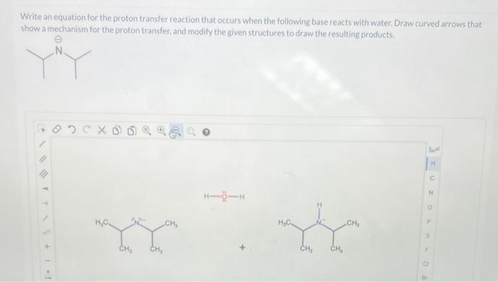 Solved Write An Equation For The Proton Transfer Reaction
