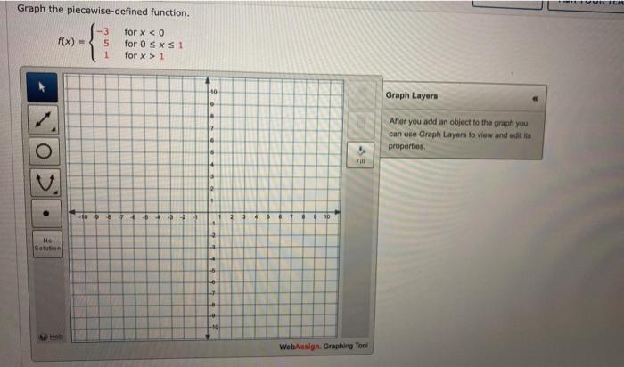 Solved Graph the piecewise-defined function. 3 for x
