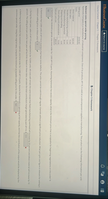 Solved BusinessCourse32Course Content / ﻿Chapter 5 / | Chegg.com