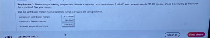 Solved I need help with requirement 3. Please check my work. | Chegg.com