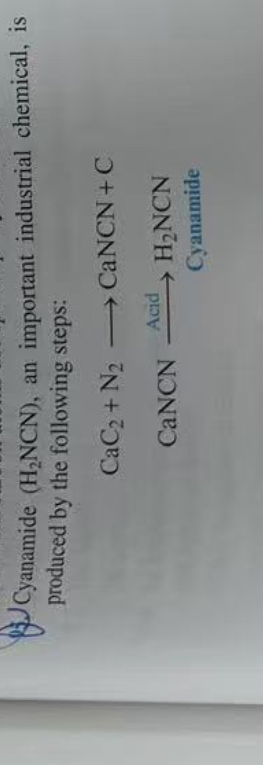 Solved 8.(H2NCN), an ﻿important industrial chemical, is | Chegg.com