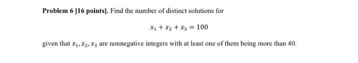 Solved Problem 6 [16 points]. Find the number of distinct | Chegg.com