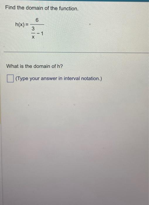 Solved Find the domain of the function. h(x)=x3−16 What is | Chegg.com
