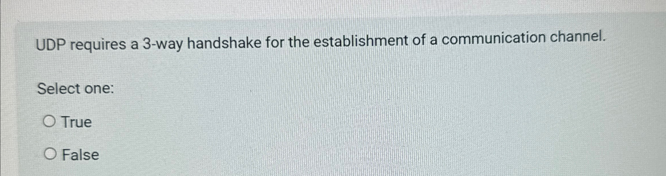 Solved UDP requires a 3-way handshake for the establishment | Chegg.com