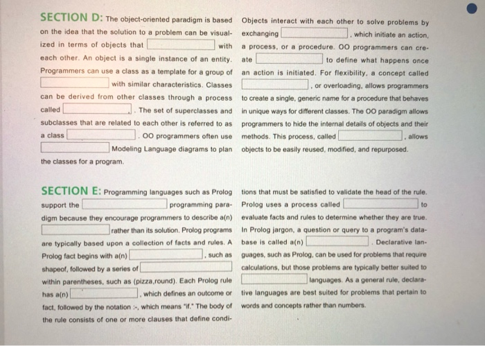 Solved 830 MODULE 11 INTERACTIVE SUMMARY SECTION A: The | Chegg.com