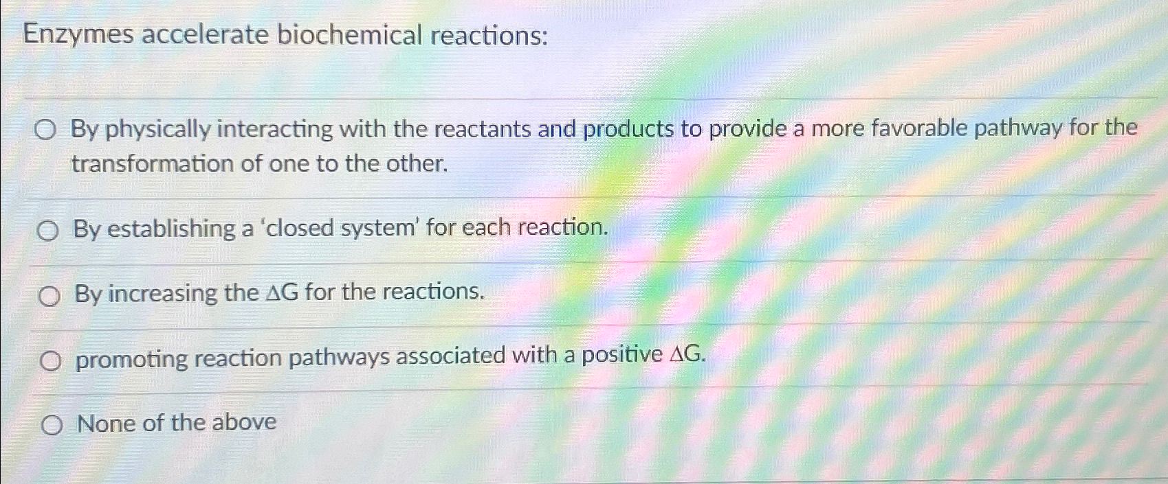 Solved Enzymes accelerate biochemical reactions:By | Chegg.com