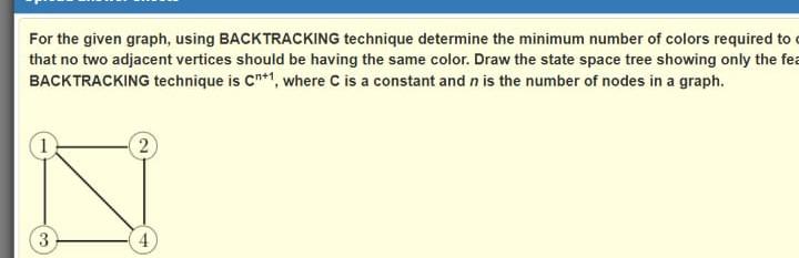 Solved For The Given Graph Using Backtracking Technique