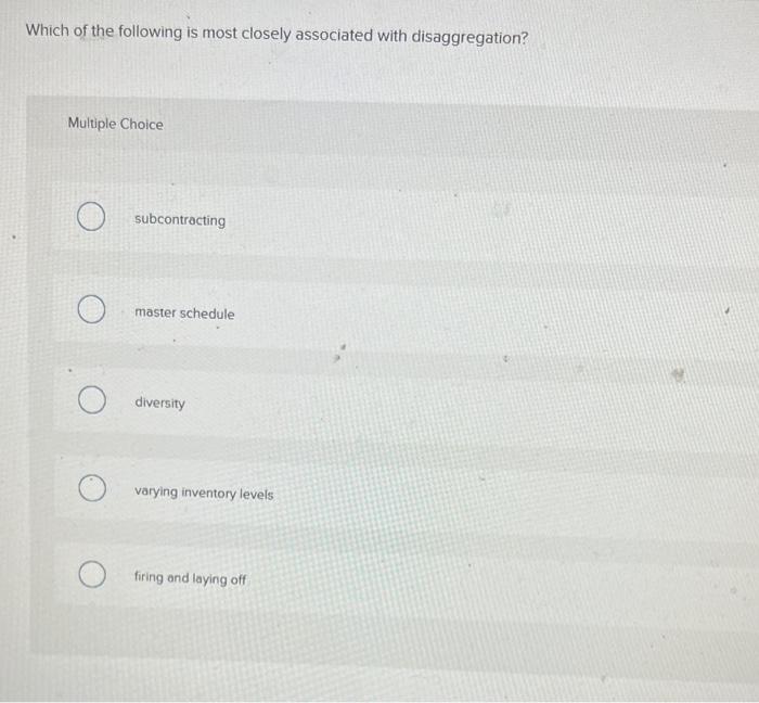 Solved Which of the following is most closely associated | Chegg.com