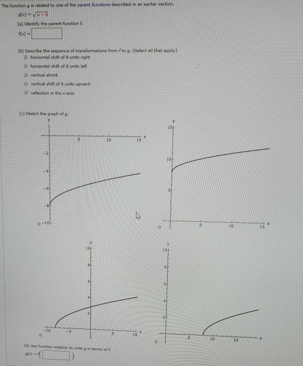 The function is related to one of the parent | Chegg.com