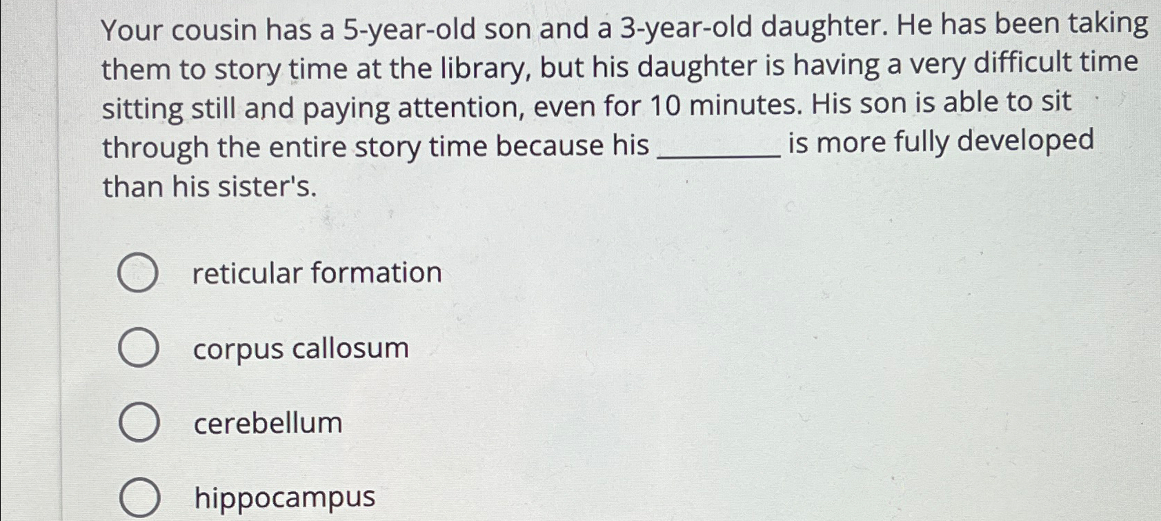 Solved Your cousin has a 5-year-old son and a 3 -year-old | Chegg.com