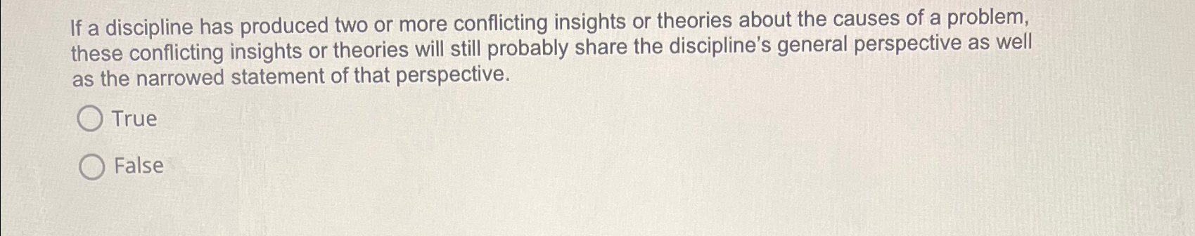 Solved If a discipline has produced two or more conflicting | Chegg.com