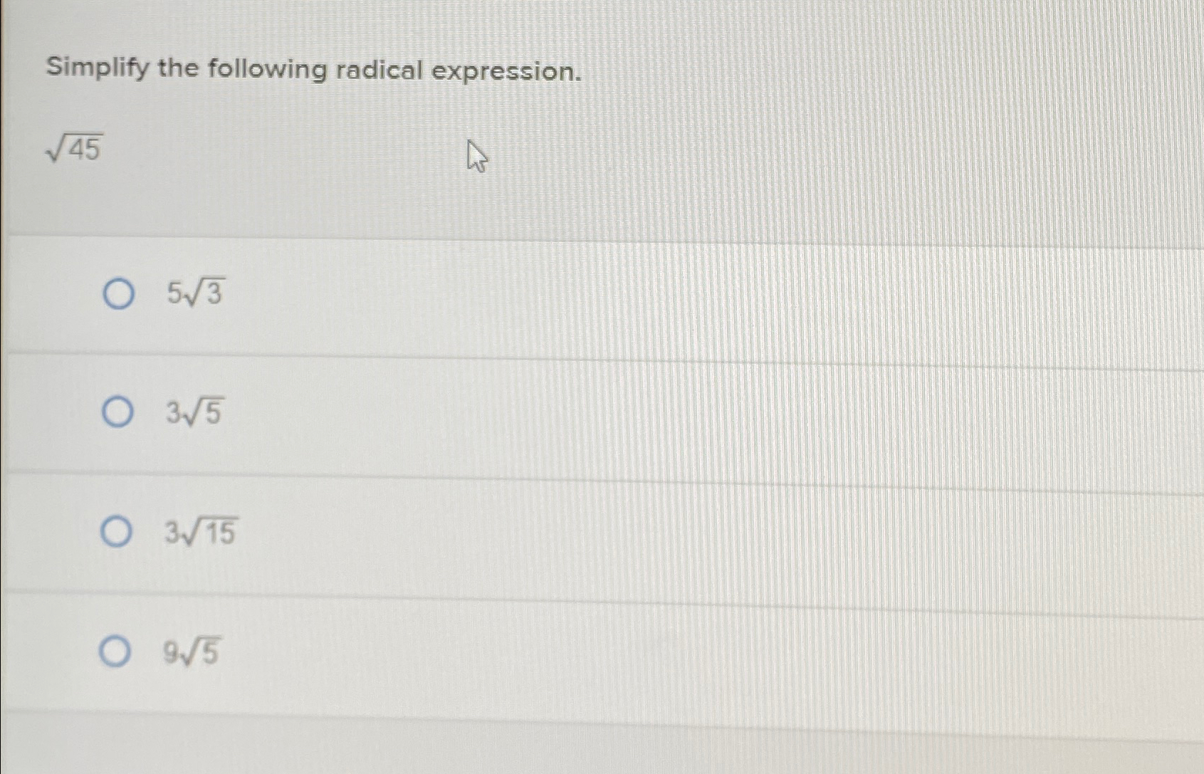 Solved Simplify the following radical | Chegg.com