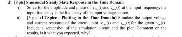 Solved [40 points) Problem 4 Use the circuit shown below to | Chegg.com