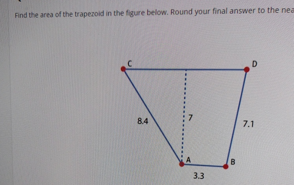 Solved Find the area of the trapezoid in the figure below. | Chegg.com