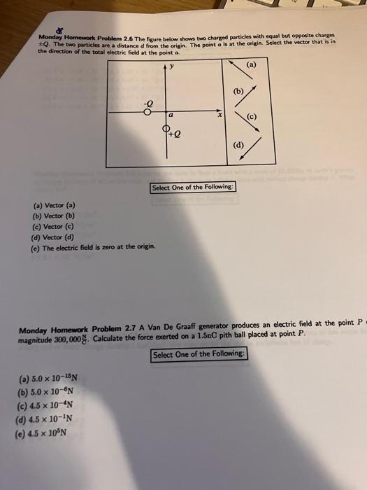 Solved Monday Homework Problem 2.6 The figure below shows | Chegg.com