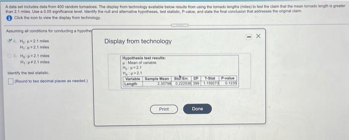 Solved A data set includes data from 400 random tornadoes. | Chegg.com