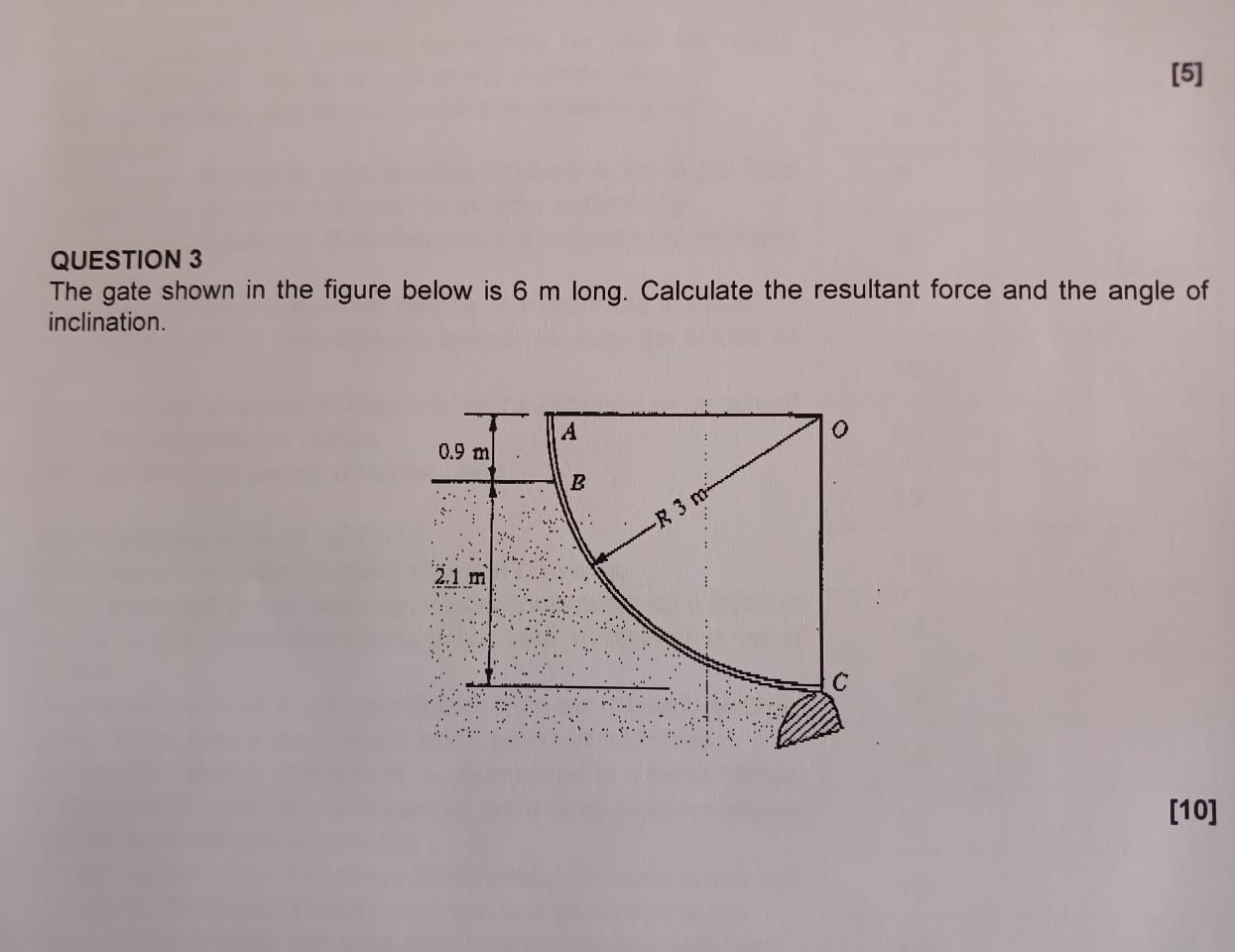 Solved QUESTION 3The gate shown in the figure below is 6m | Chegg.com