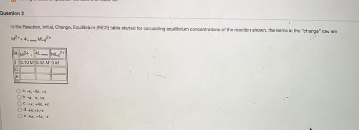 Solved For the following hypothetical equilibrium, what is | Chegg.com