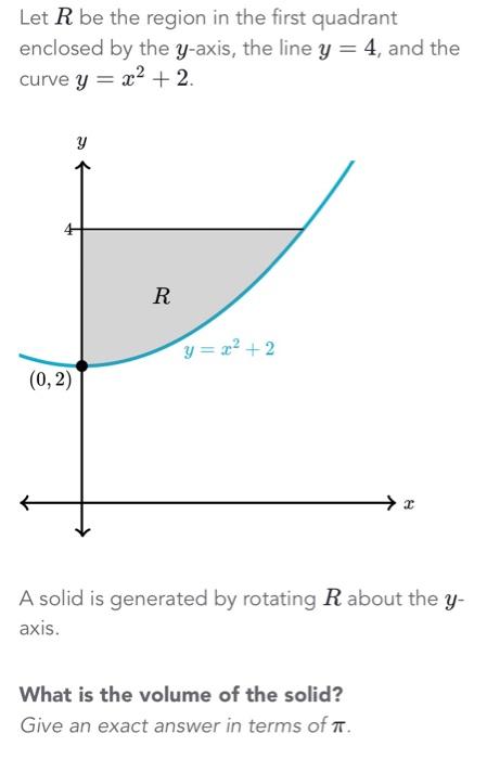 Solved Let R be the region in the first quadrant enclosed by | Chegg.com