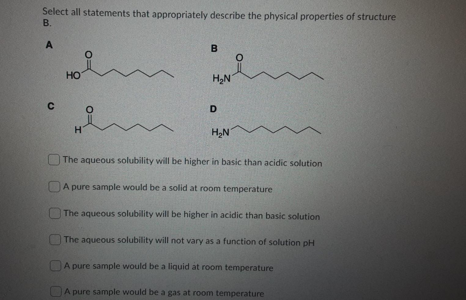 Solved Select all statements that appropriately describe the | Chegg.com