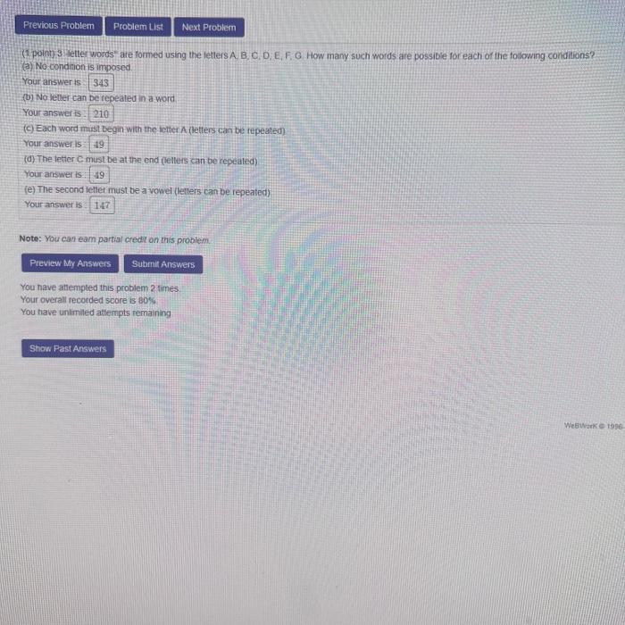 Solved Previous Problem Problem List Next Problem (1 point) | Chegg.com