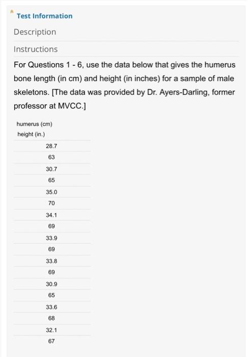 Solved Description Instructions For Questions 1−6, use the | Chegg.com