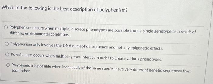 Solved Which of the following is the best description of | Chegg.com