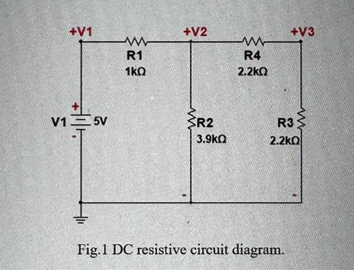 Solved Fig. 1 DC resistive circuit diagram.2. Node voltages | Chegg.com Solved Fig. 1 DC resistive circuit diagram.2. Node voltages | Chegg.com