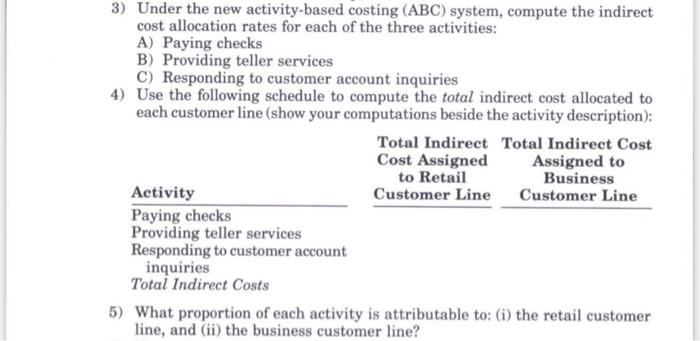 3) Under the new activity-based costing (ABC) system, | Chegg.com