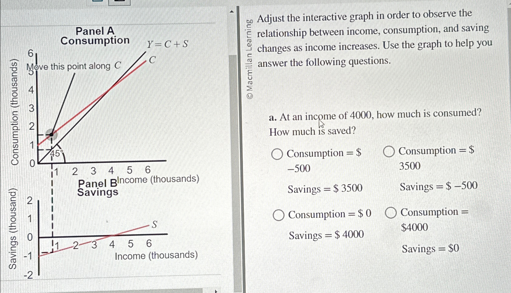 Adjust the interactive graph in order to observe the | Chegg.com