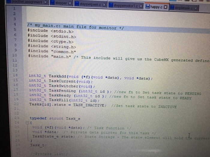 complete and execute partially complete c code for | Chegg.com