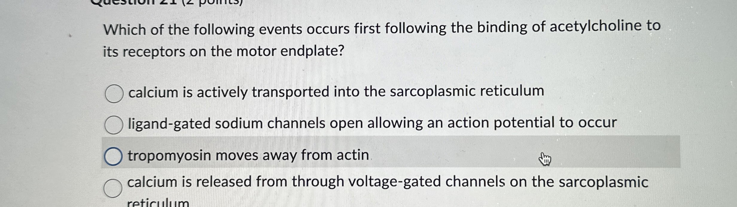 Solved Which of the following events occurs first following | Chegg.com