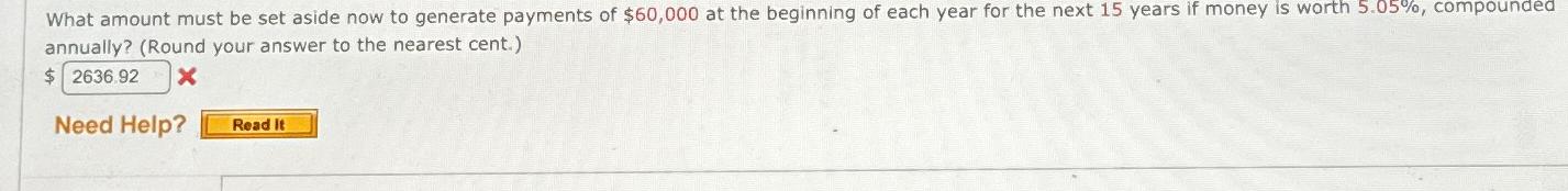 Solved What amount must be set aside now to generate | Chegg.com