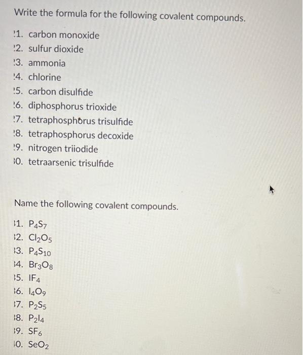 Solved Name the following ionic compounds. 1. BaCrO4 2. | Chegg.com