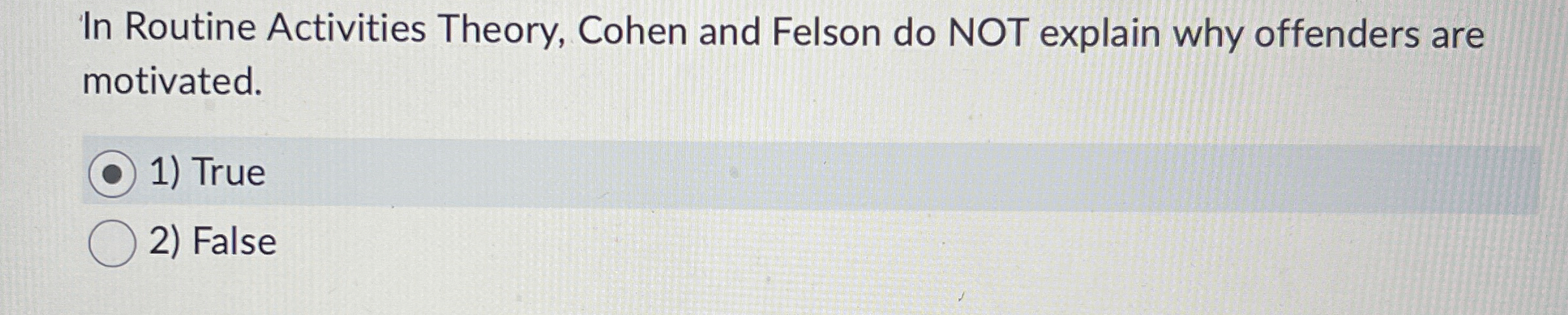 Solved In Routine Activities Theory, Cohen and Felson do NOT | Chegg.com