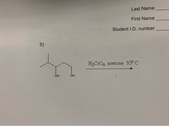 Solved Last Name First Name Student I.D. number H2CrO4, | Chegg.com