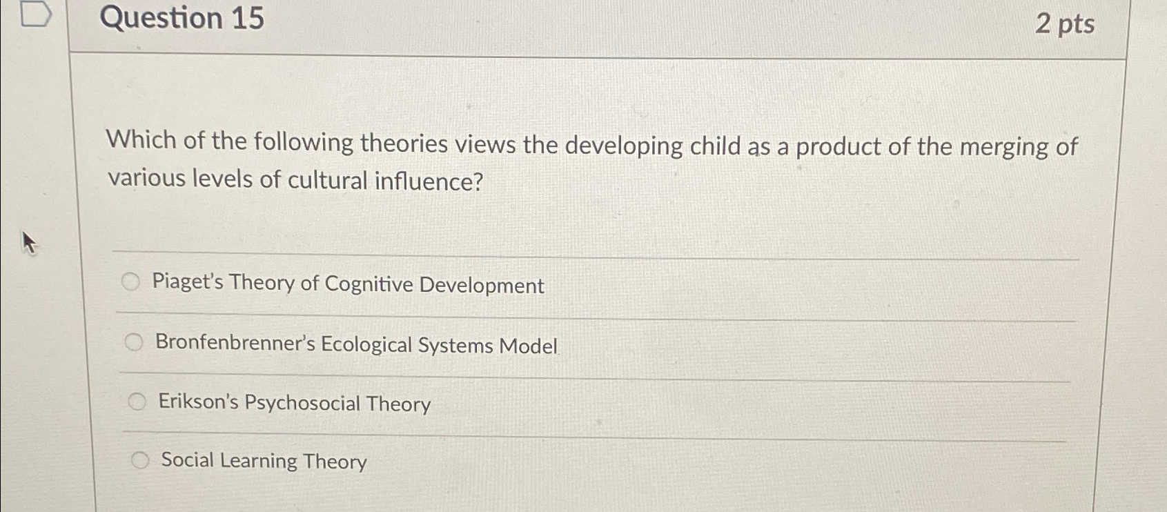 Solved Question 152 ﻿ptsWhich of the following theories | Chegg.com