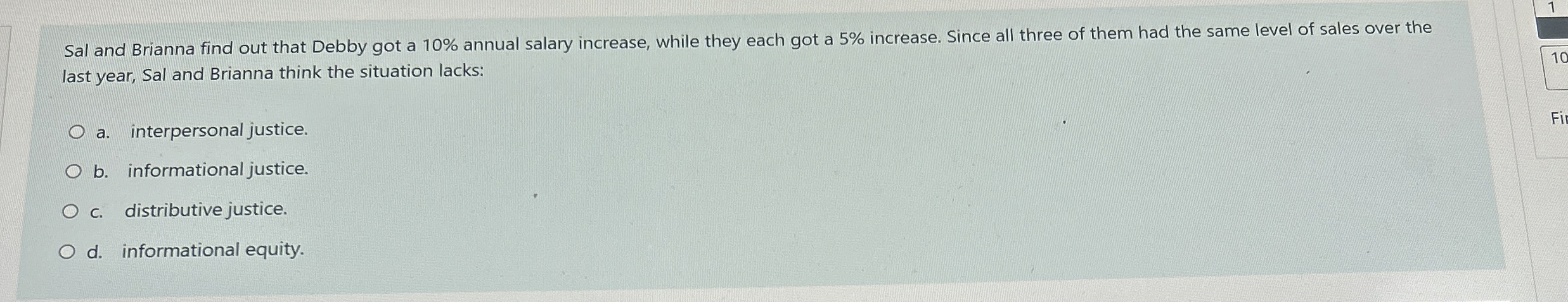 Solved Sal and Brianna find out that Debby got a 10% ﻿annual | Chegg.com