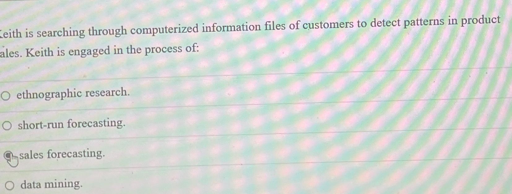 Solved Ceith is searching through computerized information | Chegg.com