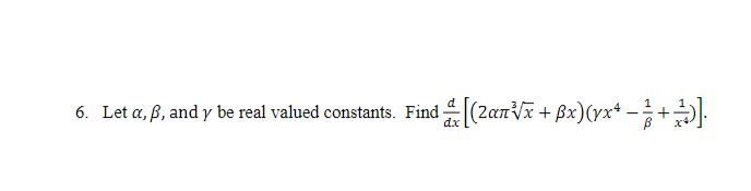 Solved Let α,β, ﻿and γ ﻿be real valued constants. Find | Chegg.com