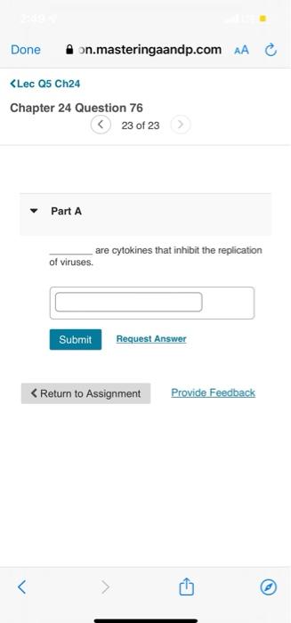 Solved Done on.masteringaandp.com AAC | Chegg.com