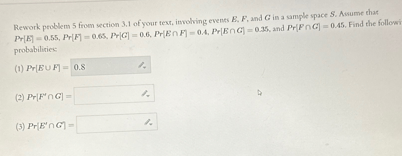 Solved Rework problem 5 ﻿from section 3.1 ﻿of your text, | Chegg.com