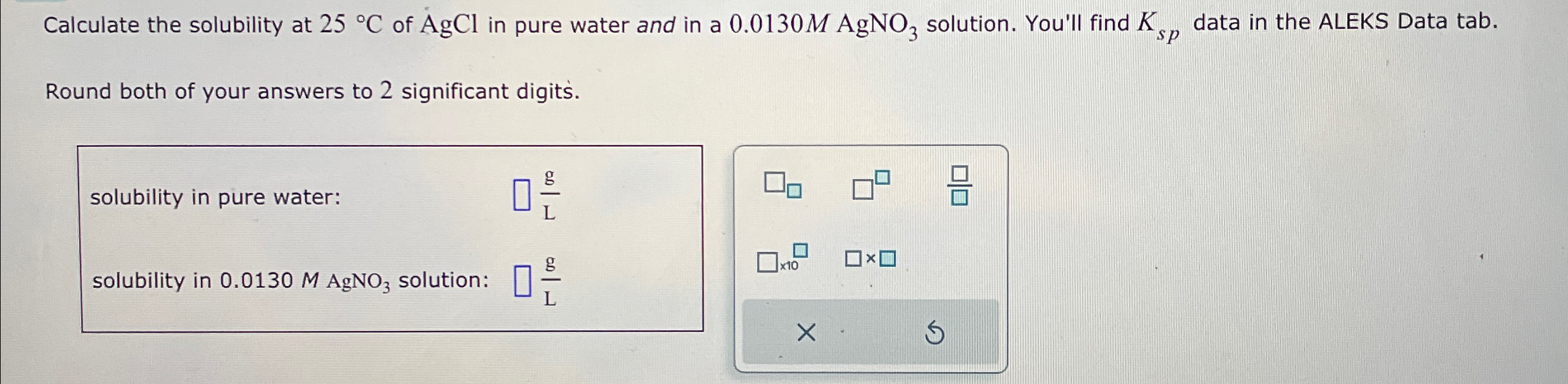 Calculating the solubility of an ionic compound when | Chegg.com