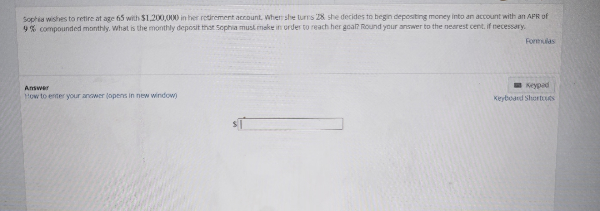 Solved Sophia wishes to retire at age 65 ﻿with $1,200,000 | Chegg.com