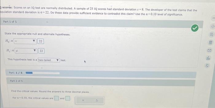 Solved scores: Scores on an tQ test are normally | Chegg.com