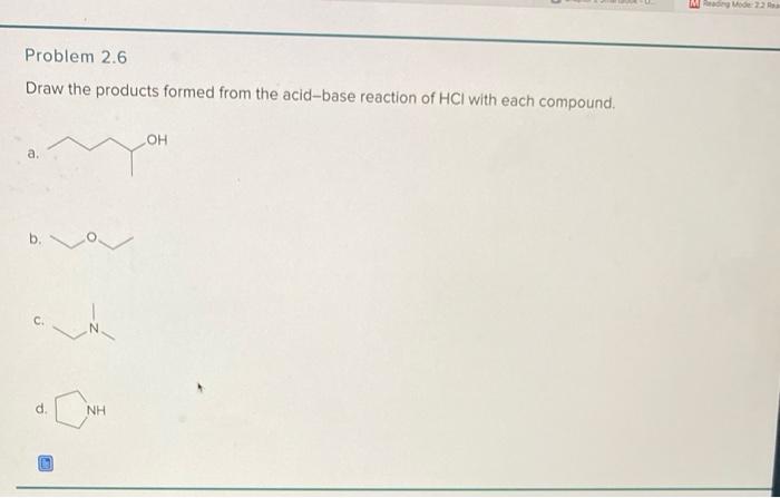 Solved Draw the products formed from the acid-base reaction | Chegg.com