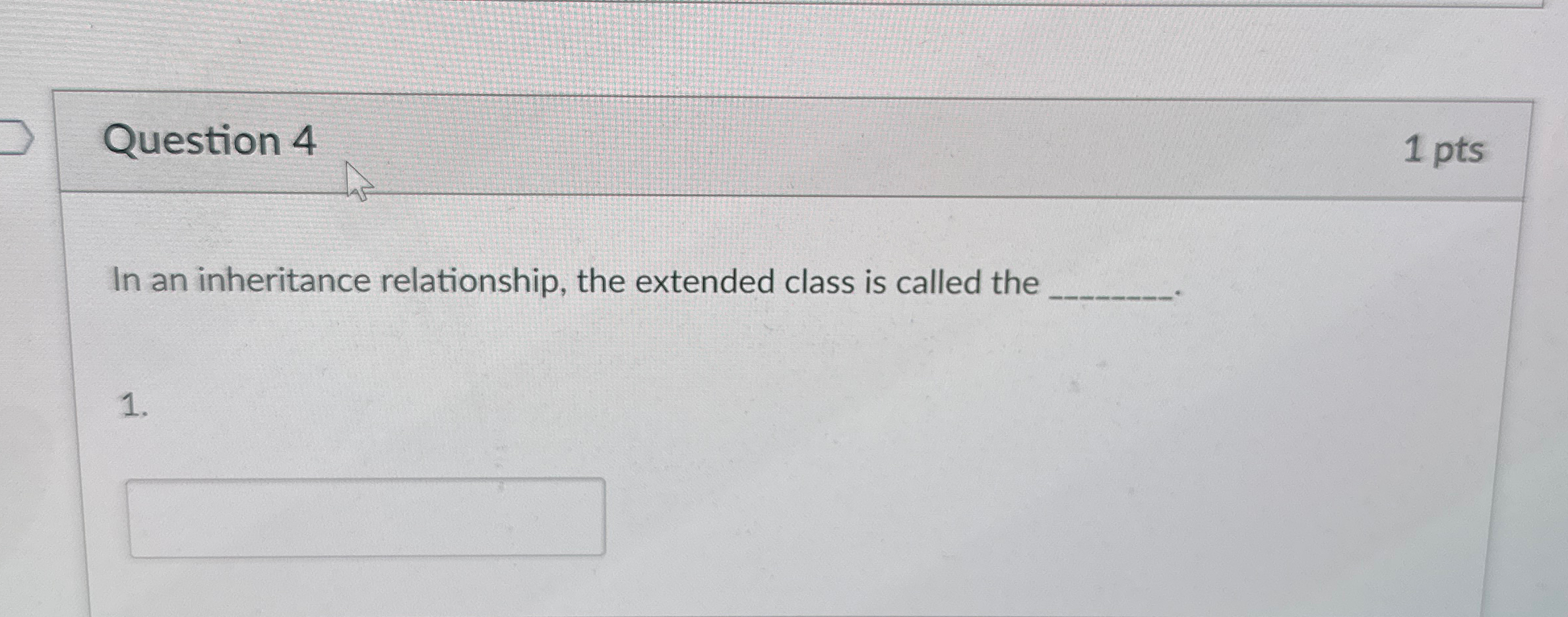 Solved Question 41 ﻿ptsIn an inheritance relationship, the | Chegg.com