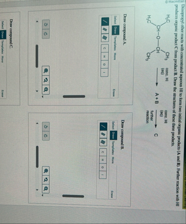 Solved Disopropyl echer reacts with concentrated aqueous HI | Chegg.com