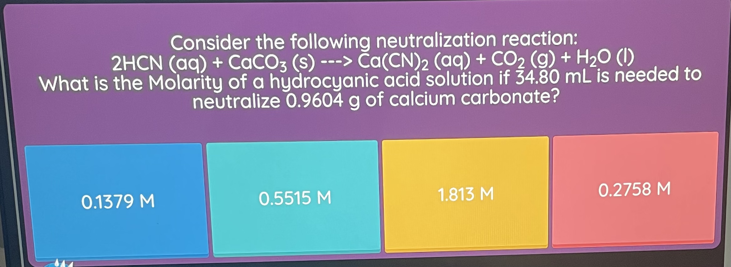 Solved Consider the following neutralization | Chegg.com